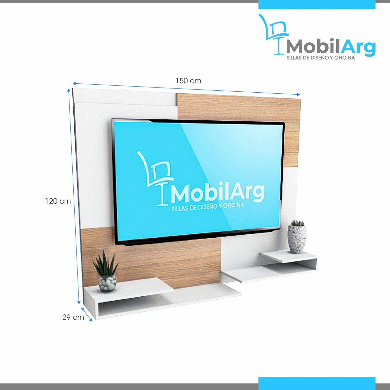 Rack Colgante TV 55¨ – Art. 1042 – mobilarg.com.ar