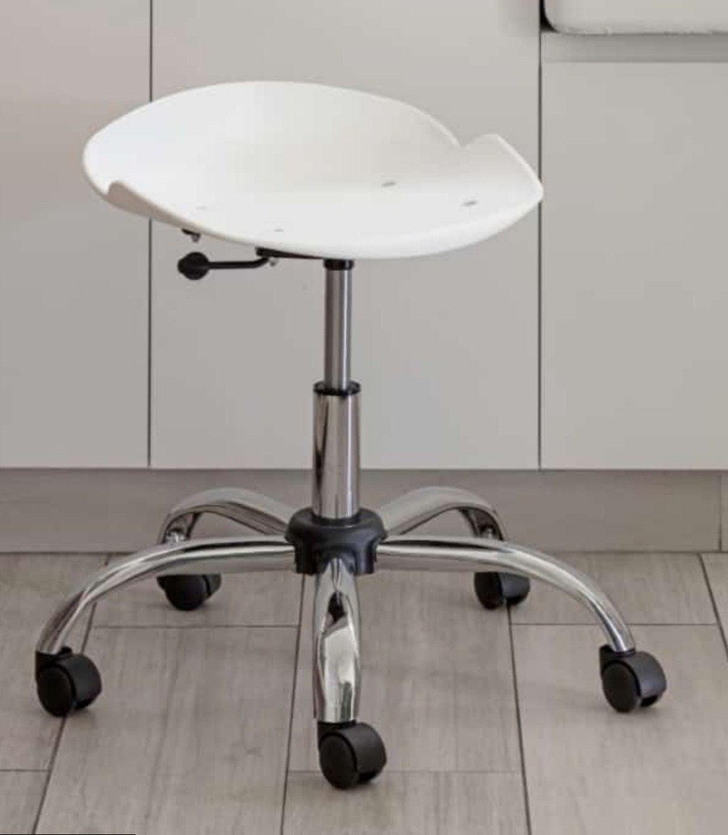 Taburete Milito Neumática – Base Cromada | mobilarg.com.ar