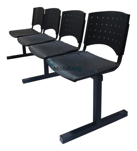 Tandem Lisy Plástico x4 – Base Negra – Recto | mobilarg.com.ar